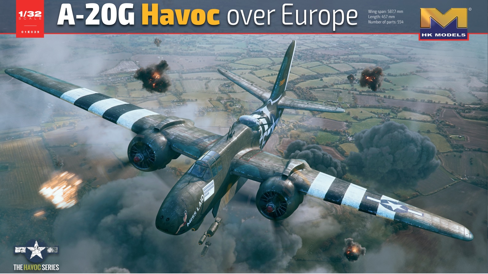 Models :: World War II :: 1:32 Scale :: A-20G Havoc over Europe (01E039)